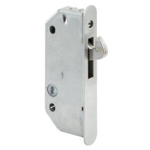 prime-line e 2171 2-9/16 in. steel, round-faced mortise latch with vertical keyway (single pack)