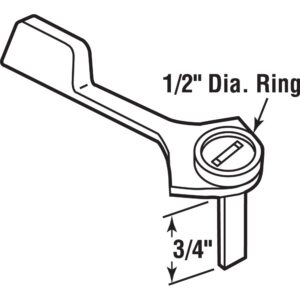 Prime-Line E 2162 3/4 In. Steel Zinc-Plated Tailpiece with White-Painted Diecast Latch (Single Pack)