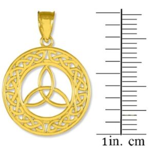 Round 14k Gold Trinity Pendant