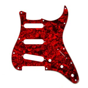 d’andrea strat pickguards for electric guitar, red pearl