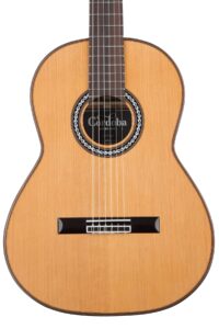 cordoba c9 parlor small body classical acoustic nylon string guitar, luthier series, with polyfoam case