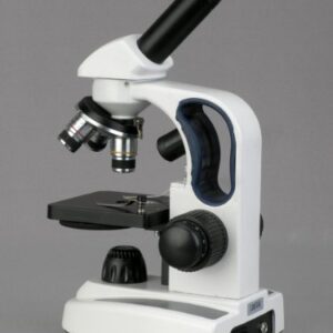 AmScope M158B-2L Cordless Compound Monocular Microscope, WF10x and WF20x Eyepieces, 40x-800x Magnification, Upper and Lower LED Illumination with Rheostat, Brightfield, Single-Lens Condenser, Coaxial Coarse and Fine Focus, Plain Stage, 110V or Battery-Pow