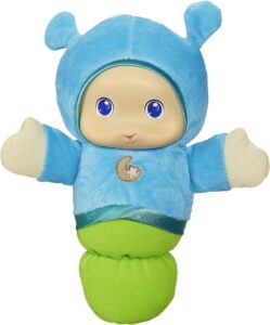 playskool blue glo worm stuffed lullaby toy for babies with soothing melodies