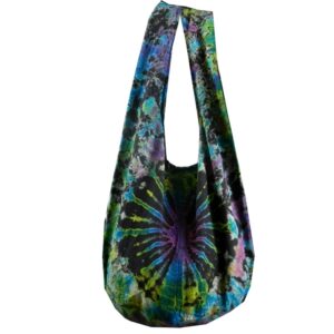 benthai products btp! tie dye sling crossbody shoulder bag purse hippie hobo cotton bohemian - firework ve1