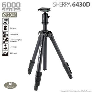 Velbon Sherpa 6430D Aluminum 4-Sections Tripod, Sherpa Sherpa 6430D