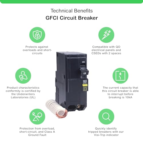 Square D by Schneider Electric Square D - QO260GFICP QO 60-Amp Two-Pole GFCI Breaker