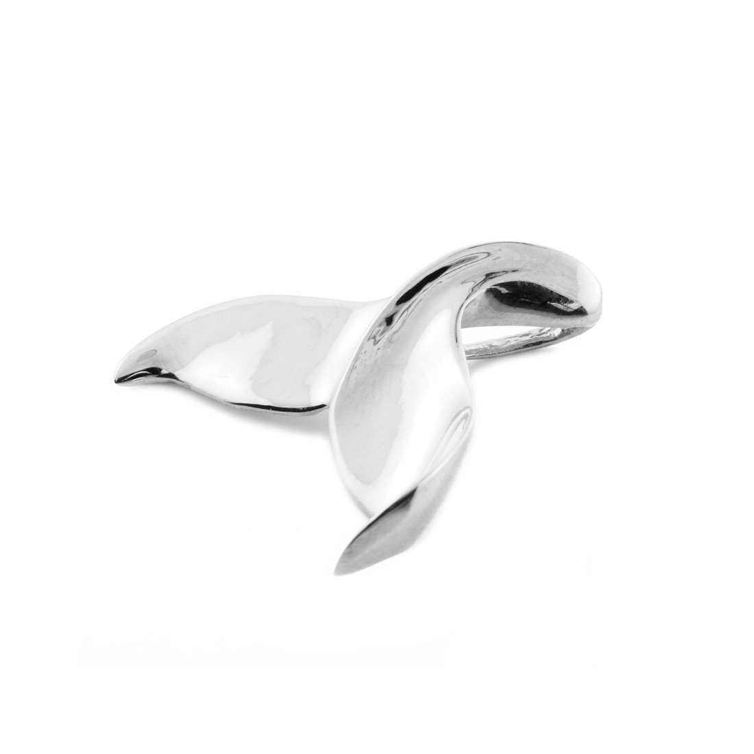 925 Sterling Silver Fluke Charm Whale Tail Pendant