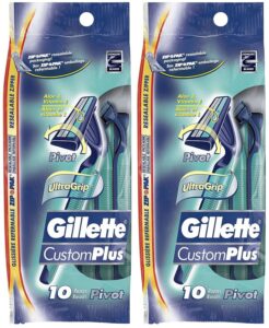 gillette mens sensor 2 plus disposable 10 count (2 pack)