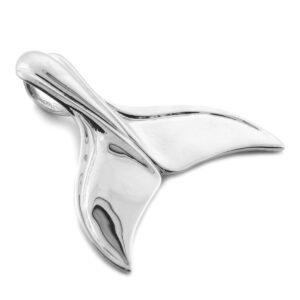 925 Sterling Silver Whale Tail Pendant