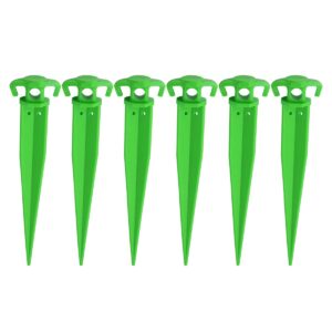 grip 11" super tent stake (6 pack) - essential for camping, hiking, gardening, landscaping - tents, tarps, canopies, trees, bushes