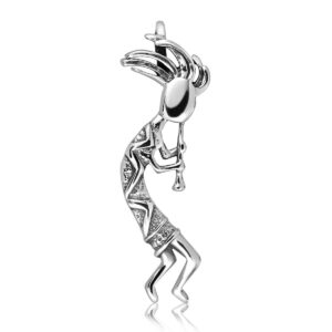 withlovesilver 925 sterling silver kokopelli southwestern pendant