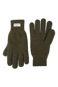 mountain warehouse thinsulate mens knitted gloves khaki