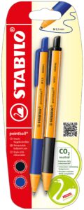 stabilo ballpoint pen pointball - pack of 2 - blue, black