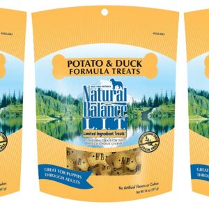 Natural Balance Limited Ingredient Dog Treats Potato & Duck Formula, 14 oz, 3 Pack