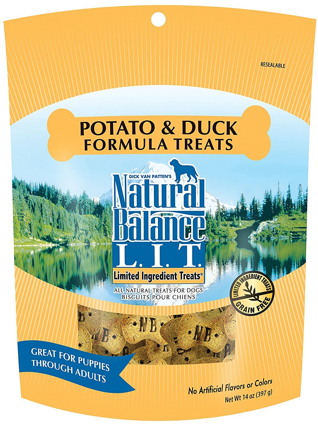 Natural Balance Limited Ingredient Dog Treats Potato & Duck Formula, 14 oz, 3 Pack