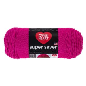 red heart super saver yarn 718 shocking pink