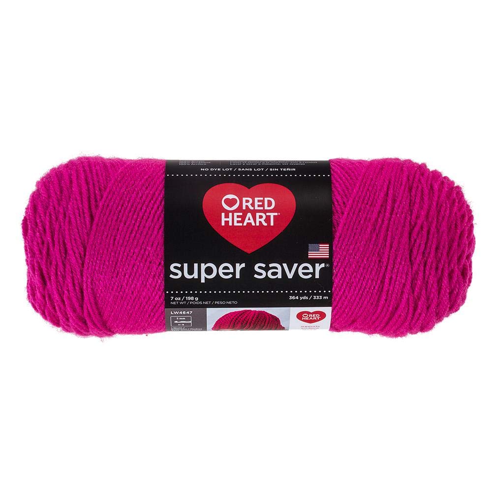 Red Heart Super Saver Yarn 718 Shocking Pink