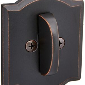 Schlage Lock Company B60CAM716 Single Cylinder Grade 1 Deadbolt with Decorative Camelot Rose, Aged Bronze