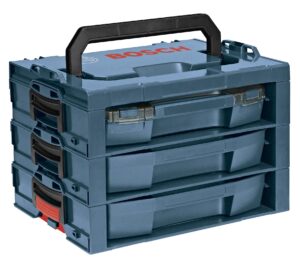 bosch bosch l-rack complete kit with (1) i-boxx53, (2) lst72-od, (3) l-rack-s, and (1) l-rack-t , blue