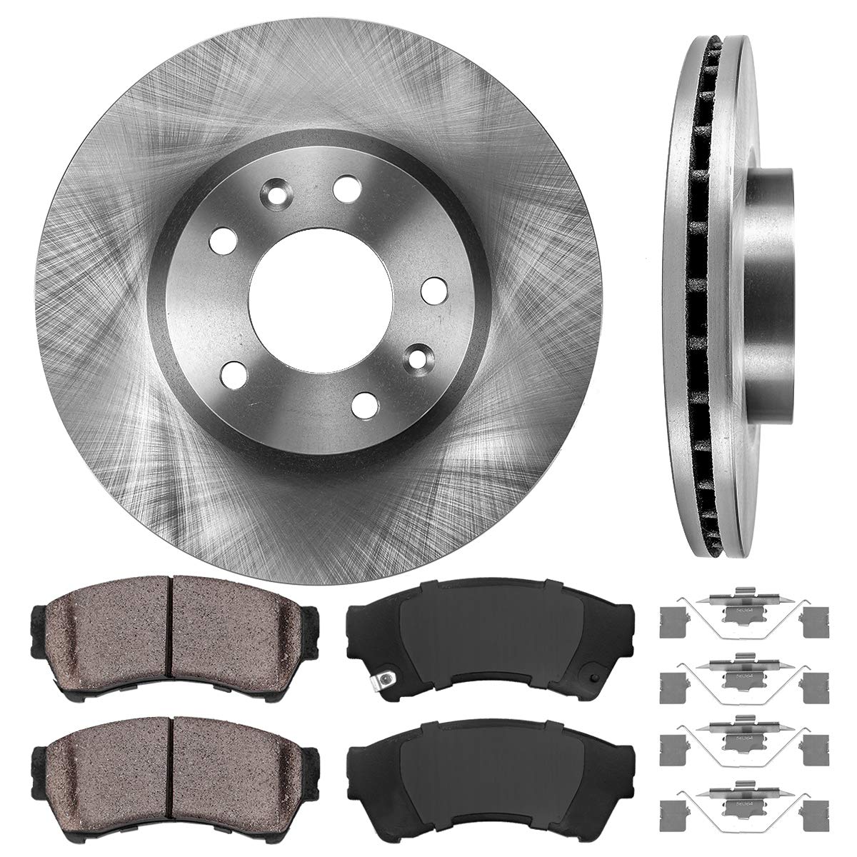 Callahan Front Brake Kit for Ford Fusion Lincoln MKZ Zephyr Mazda 6 Mercury Milan Disc Brake Rotors Ceramic Brakes Pads Replacement Brake Kit