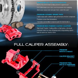 Callahan Front Brake Kit for Ford Fusion Lincoln MKZ Zephyr Mazda 6 Mercury Milan Disc Brake Rotors Ceramic Brakes Pads Replacement Brake Kit