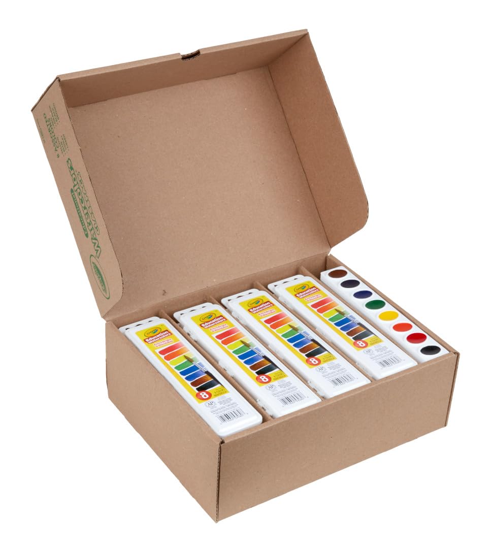 Crayola Watercolors Classpack, Bulk Paint Set For Kids, 24 Trays & 12 Refills, School Supplies