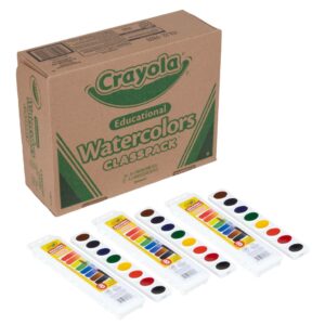 Crayola Watercolors Classpack, Bulk Paint Set For Kids, 24 Trays & 12 Refills, School Supplies