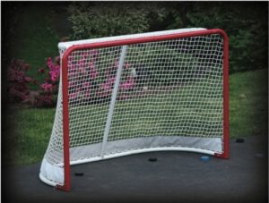 ezgoal 69115 hockey replacement net with skirt, white, 4 x 6-feet (pack of 1)