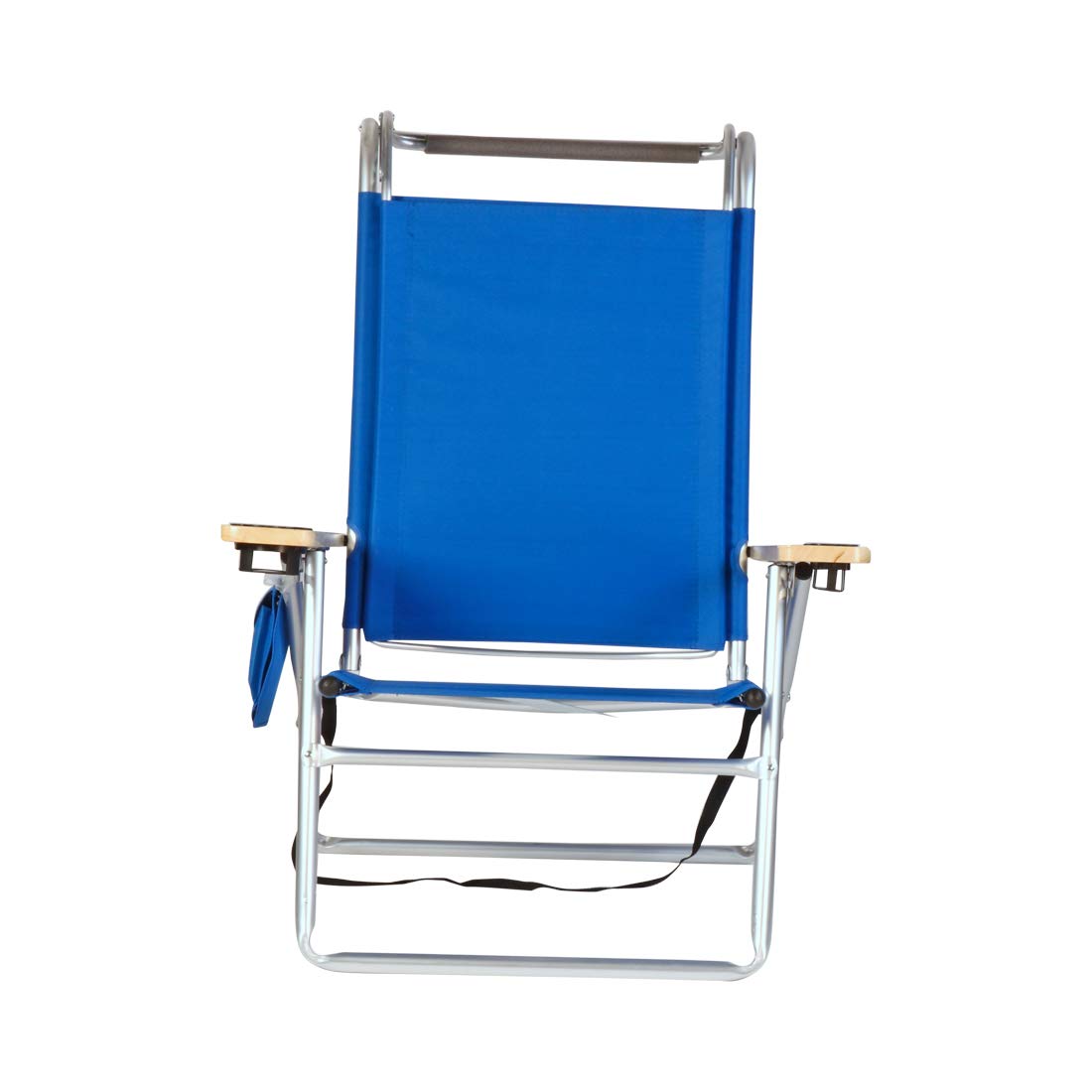 Deluxe 4 Reclining Positions Lightweight High Aluminum Beach Chair with Canopy Shade for Adults, Drink Holder, Storage Pouch