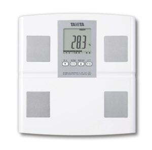 tanita body composition monitor, made in japan, bc-705n wh, auto-recognition feature for easy measurements