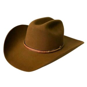 stetson men's 4x powder river felt pinch front cowboy hat (mink, 7 3/8)