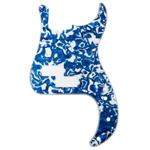 d’andrea precision bass pickguards for electric guitar, blue swirl pearl