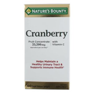 nature's bounty cranberry dietary supplement 60 soft gels (pack of 3)