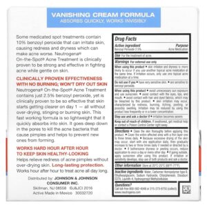 Neutrogena On-The-Spot Acne Spot Treatment with 2.5% Benzoyl Peroxide Acne Treatment Medicine to Treat Face Acne, Gentle Benzoyl Peroxide Pimple Gel for Acne Prone Skin,.75 oz (Pack of 2)