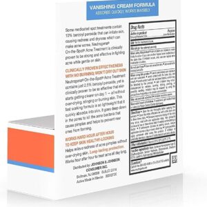 Neutrogena On-The-Spot Acne Spot Treatment with 2.5% Benzoyl Peroxide Acne Treatment Medicine to Treat Face Acne, Gentle Benzoyl Peroxide Pimple Gel for Acne Prone Skin,.75 oz (Pack of 2)