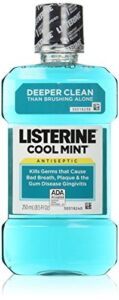 listerine antiseptic mouthwash coolmint, coolmint 250ml 8.5 fl oz (pack of 3)