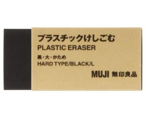 japan muji eraser black collection large size