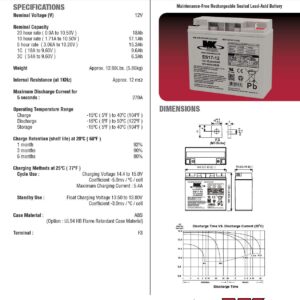 MK Battery ES17-12 Maintenance-Free Rechargeable Sealed Lead-Acid Battery