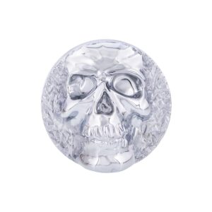 United Pacific 23058 Chrome Metal Alloy Skull Air Valve Knob, Strong & Durable, 3-D Skull Design, Easy Screw-On Installation - One Skull Air Valve Knob