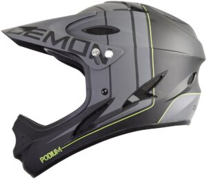 demon podium full face mountain bike helmet (black, l)