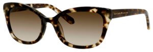 kate spade new york women's amara cat-eye sunglasses, tortoise, 55 mm