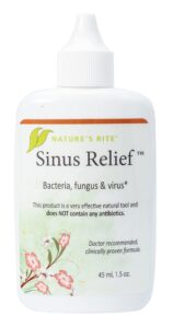 nature's rite sinus relief™, 1.5 oz. (45 ml) – all-natural nasal sinus spray – relief for sinus problems – encourages a healthy sinus system – easy-to-use, portable sinus support – made in usa