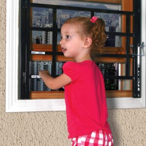 Segal S 4756 Fixed Window Guard – Adjustable Child Safety Window Guard Prevents Accidental Falls, Tamper Resistant Screws Included, Non-Egress, White, 32-1/2 to 54 In. W x 15-1/4 In. H (Single Pack)