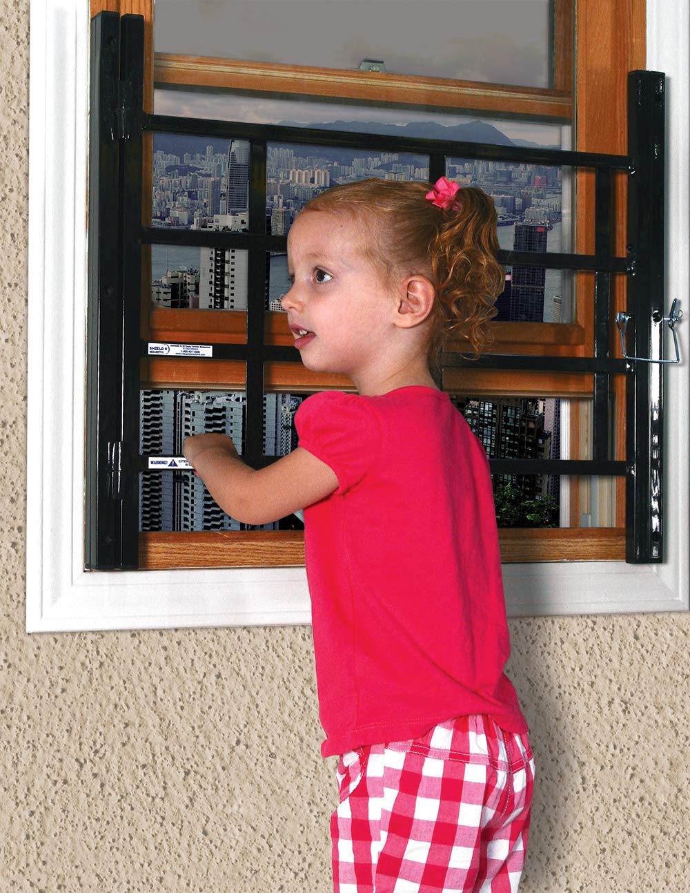 Segal S 4756 Fixed Window Guard – Adjustable Child Safety Window Guard Prevents Accidental Falls, Tamper Resistant Screws Included, Non-Egress, White, 32-1/2 to 54 In. W x 15-1/4 In. H (Single Pack)