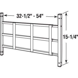 Segal S 4756 Fixed Window Guard – Adjustable Child Safety Window Guard Prevents Accidental Falls, Tamper Resistant Screws Included, Non-Egress, White, 32-1/2 to 54 In. W x 15-1/4 In. H (Single Pack)