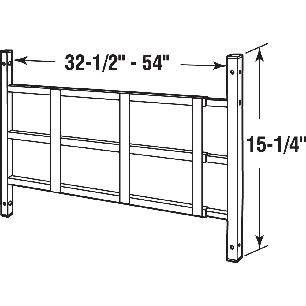 Segal S 4756 Fixed Window Guard – Adjustable Child Safety Window Guard Prevents Accidental Falls, Tamper Resistant Screws Included, Non-Egress, White, 32-1/2 to 54 In. W x 15-1/4 In. H (Single Pack)