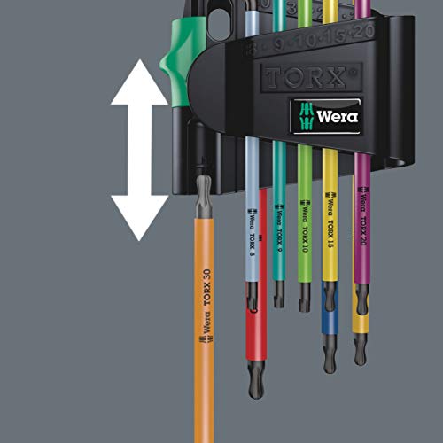 Wera Tools 05073599001 967 SPKL/9 TX BO SB L-Key Set Tamper-Proof TORX Screws, One Size, Multi