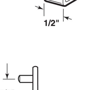 Prime-Line U 10171 Shelf Support Peg, 5mm, Steel, Nickel Plated, 8 Count (Pack of 1)