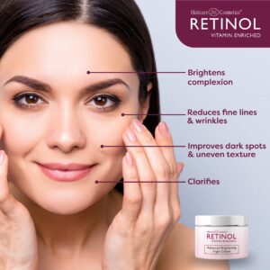 Retinol Advanced Brightening Night Cream– The Original Retinol Overnight Creamy Formula to Brighten, Clarify & Restore Youthful Radiance – Anti-Aging Benefits for Smoother, Softer, Evener Skin Tone