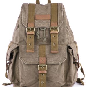 Gootium 21101AMG-S Specially High Density Thick Canvas Backpack Rucksack, Army Green Size Small